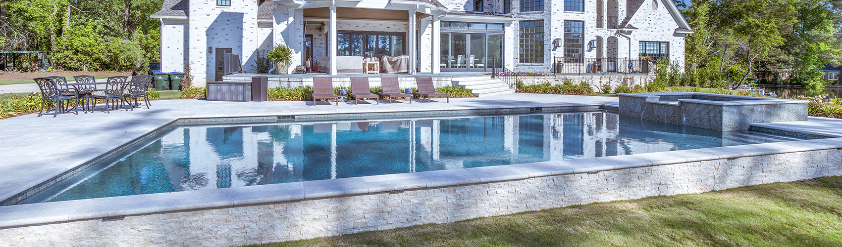 Pool and View of House, Custom Pool, Inground Pools, Spas, Swimming ...