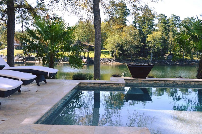 Rectangle Pool with Raised Wall on Lake Katherine – The Clearwater Pool ...