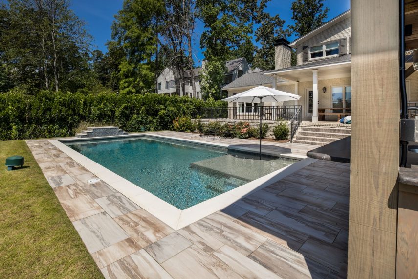 Modern Rectangle Pool in Historic Heathwood – The Clearwater Pool Company