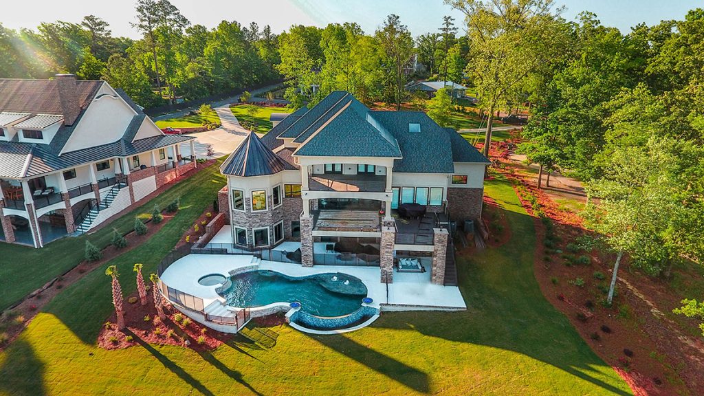 Infinity Edge Freeform Pool on Lake Murray – The Clearwater Pool Company